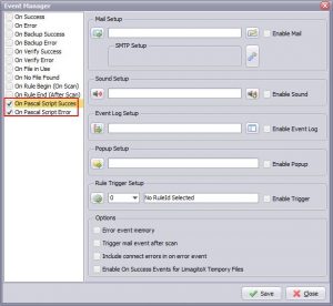 On Pascal Script Events - File transfer tool from Limagito