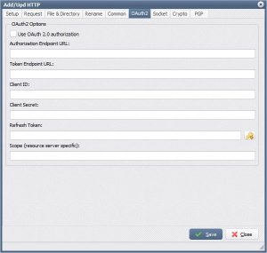 HTTP Destination - OAuth2 - File transfer tool from Limagito