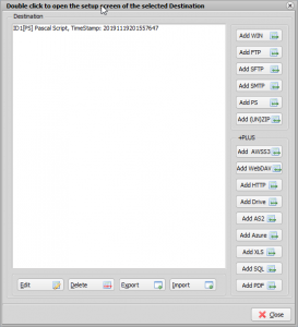 Pascal Script, Creating a text file - File transfer tool from Limagito