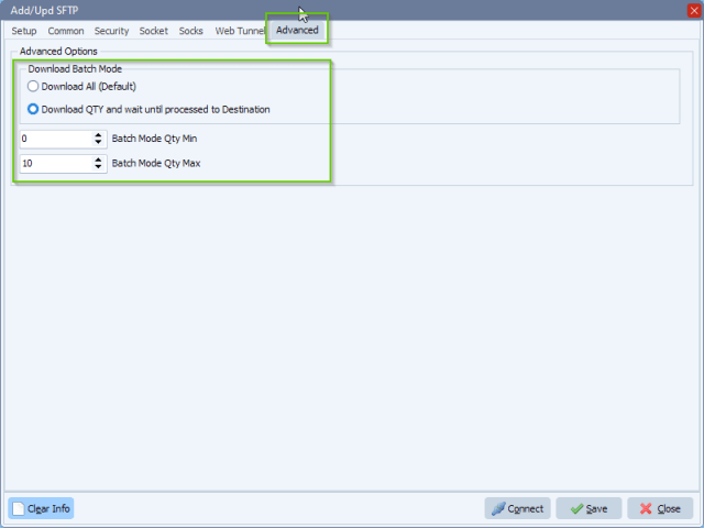 FTP and SFTP Batch Download Mode
