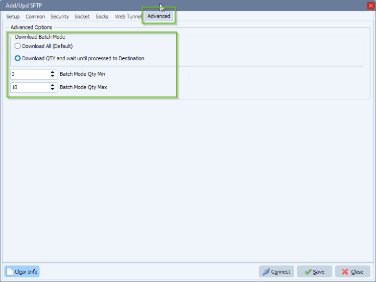 Sftp Batch Mode Example