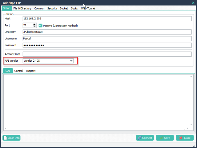 Second Ftp Vendor Option Was Added In Limagitox File Mover