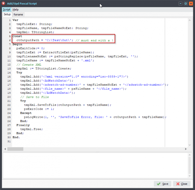 Generate An Xml On Output With The Same Name As The Input Filename 4108