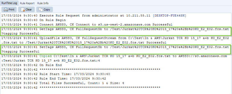 How to add tags to AWS S3 files after upload or download