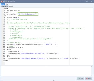 How to export all rules to CSV with column name, source and destination