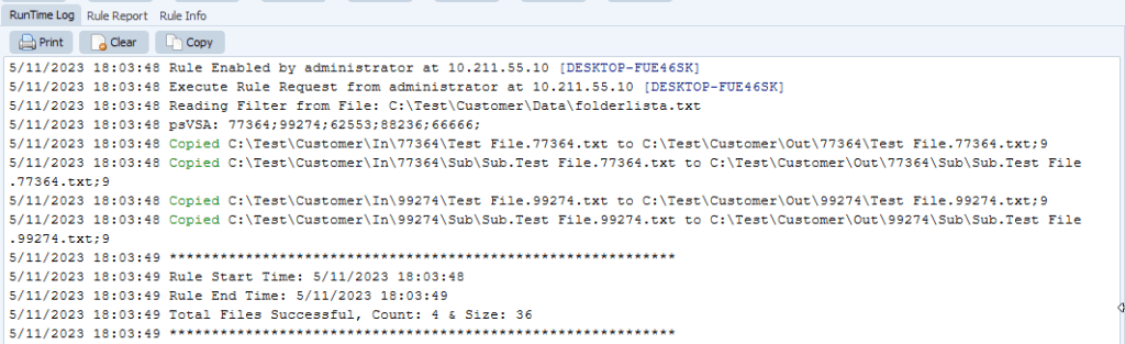 How to setup a rule that reads a list of folders from a file
