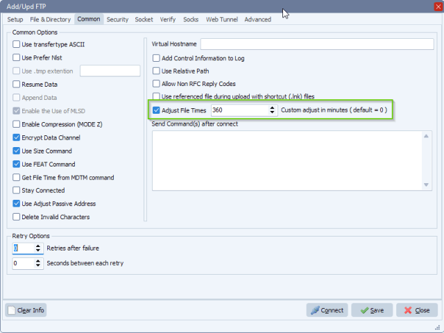 Ftp Downloads Are Not Showing Correct Date And Time